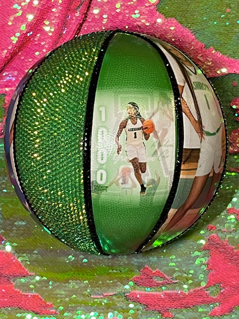 Personalized Picture and Rhinestone Basketball - Etsy