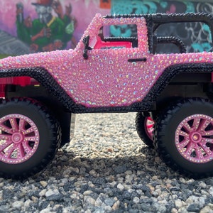 Barbie Jeep, Remote Control Car, Pink Remote Control Car, Rhinestone ...