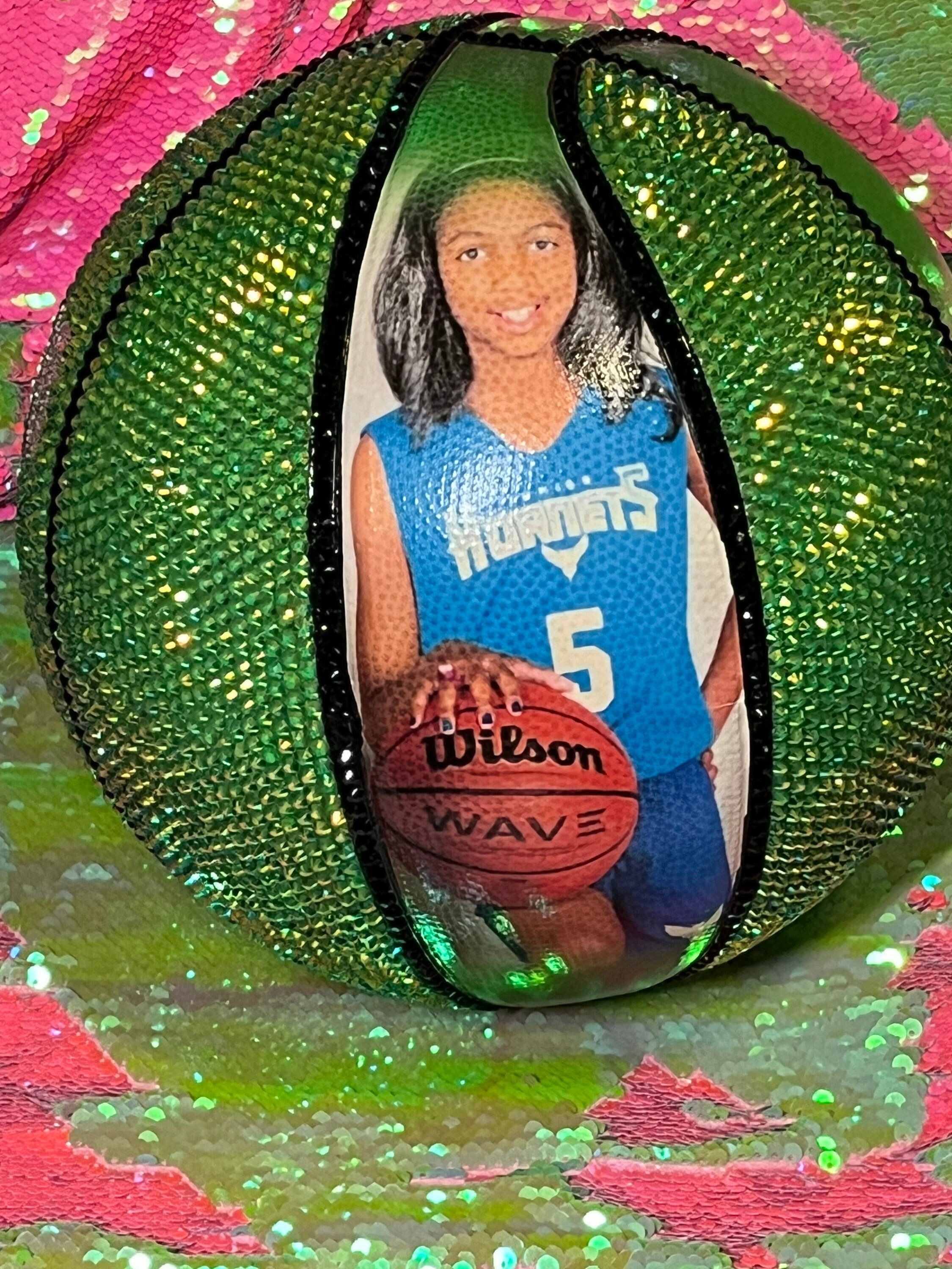Personalized Picture and Rhinestone Basketball - Etsy