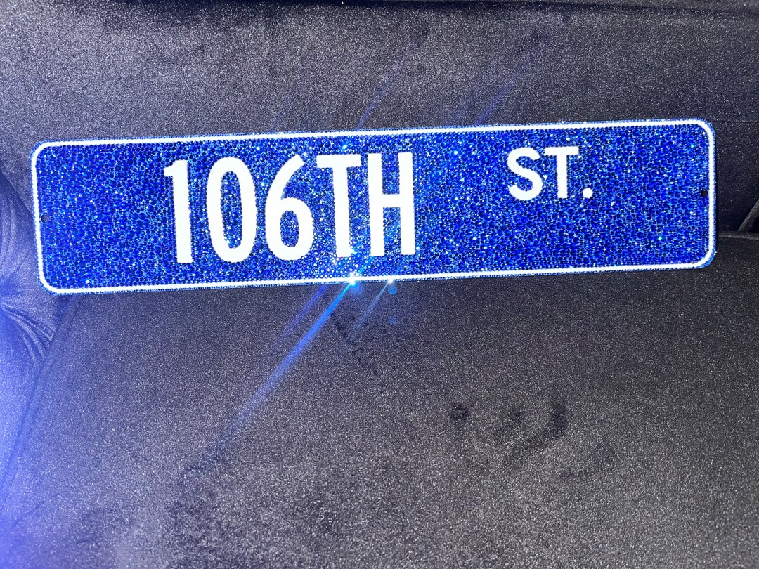 Rhinestone Street Sign: Personalized Name Plate - Etsy