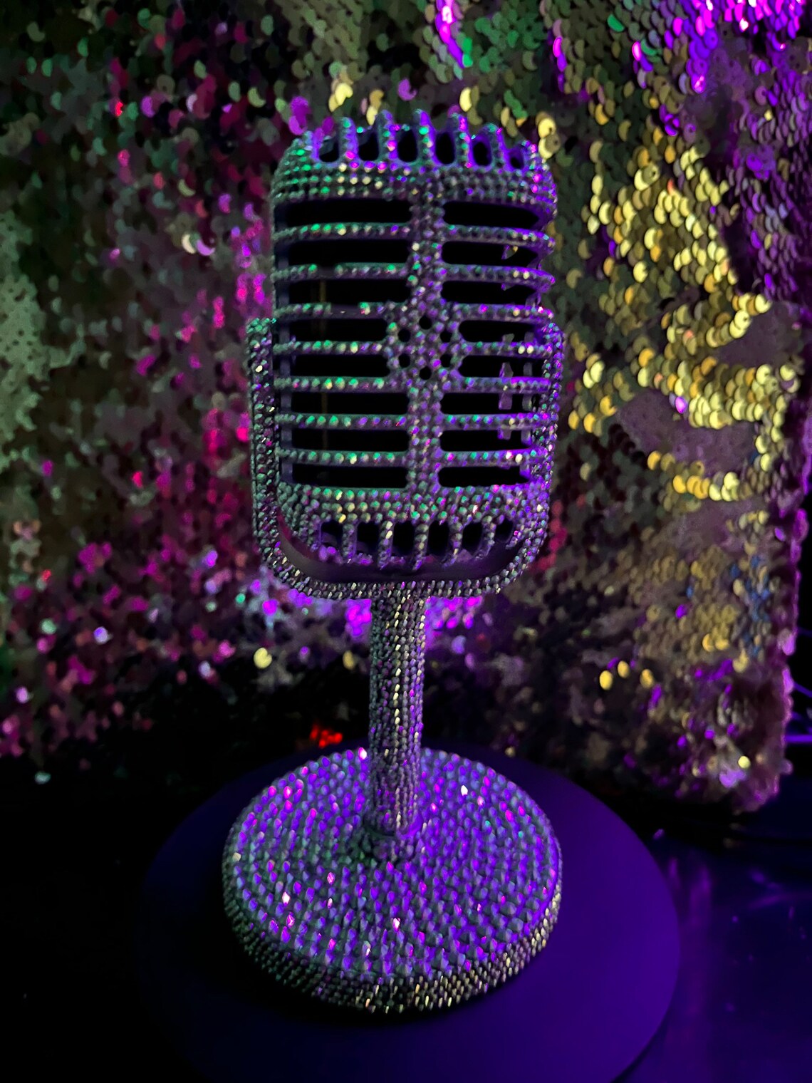 Rhinestone Microphone, Microphone Prop, Vintage - Etsy