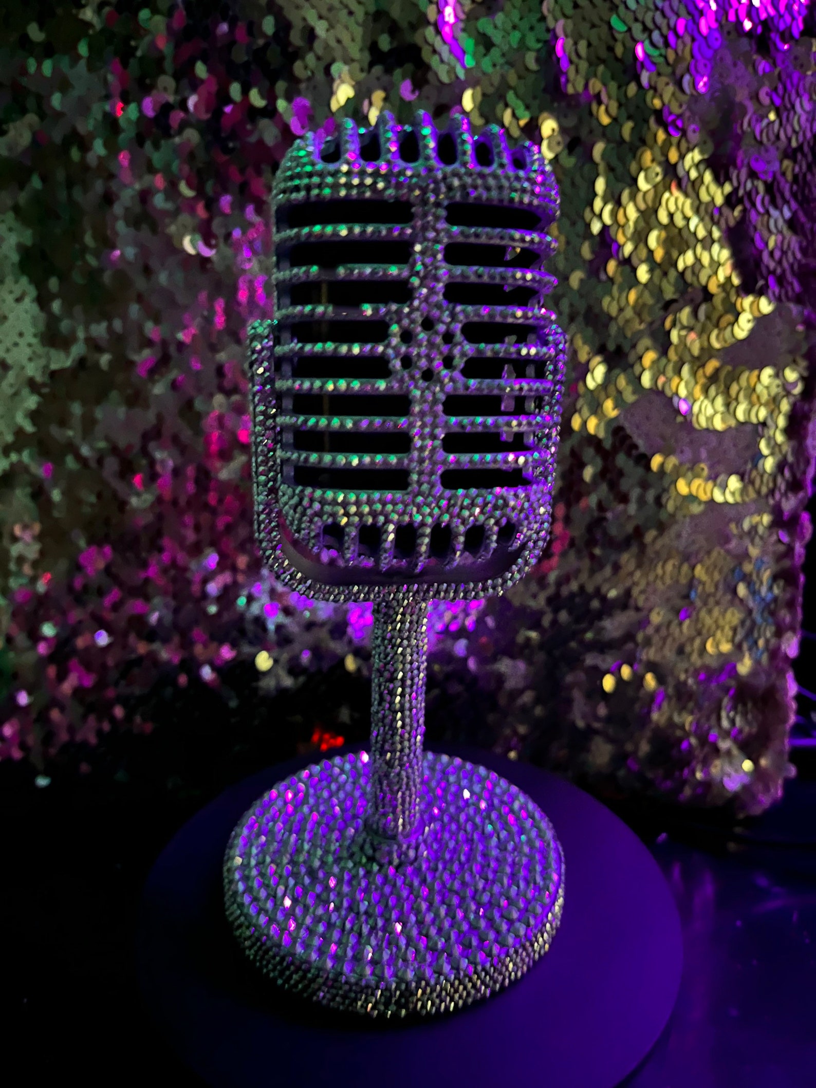 Rhinestone Microphone, Microphone Prop, Vintage - Etsy