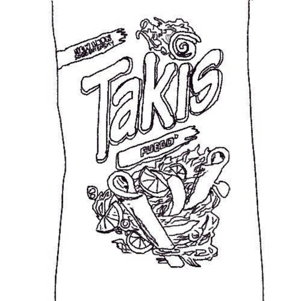 Dibujo de Takis para colorear - Etsy España