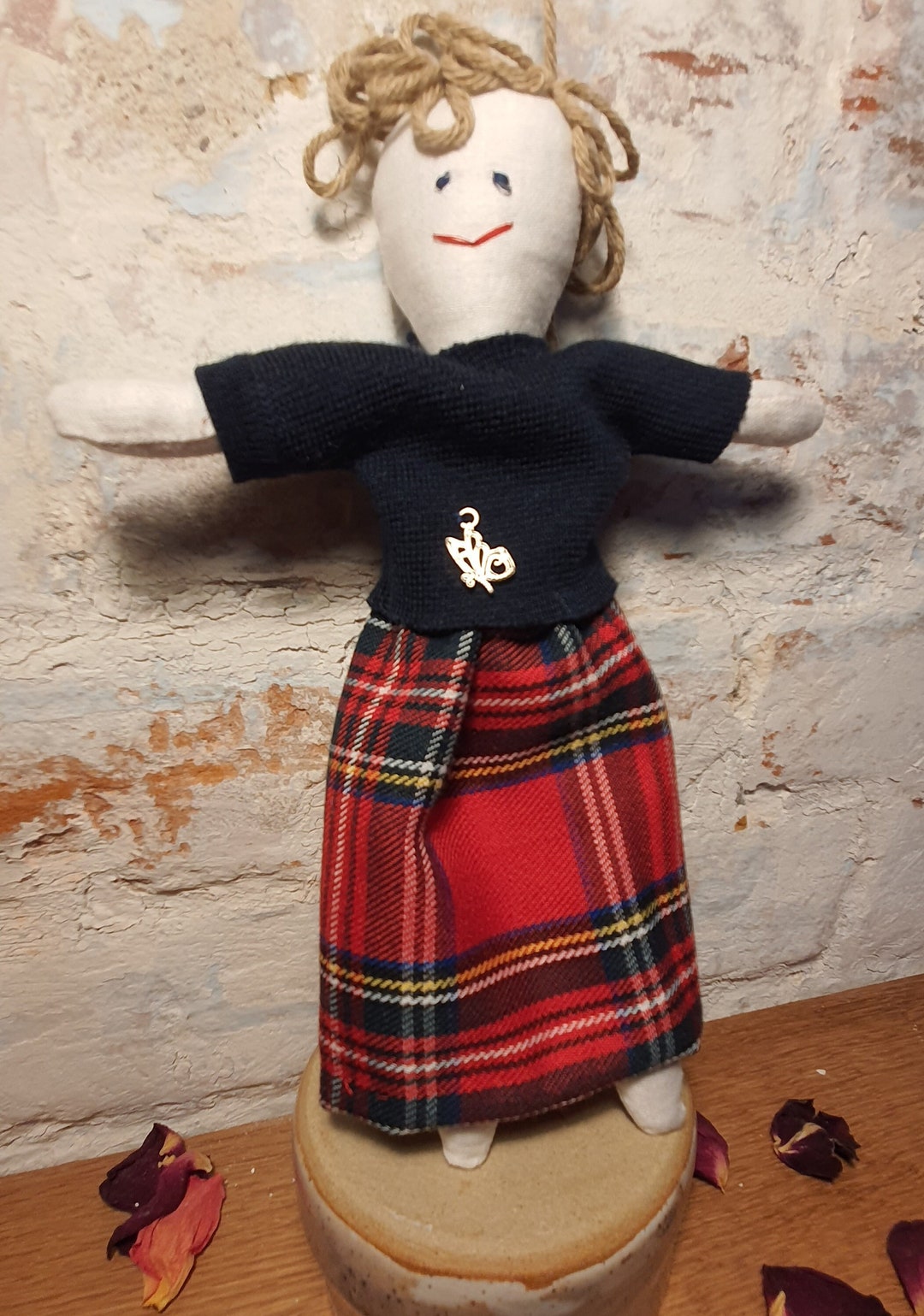 Vintage Style Rag Doll Decoration, Ornament From Upcycled Textiles - Etsy
