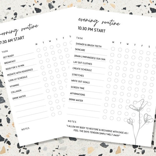 Printable & Editable Morning and Night Routine Tracker - Etsy