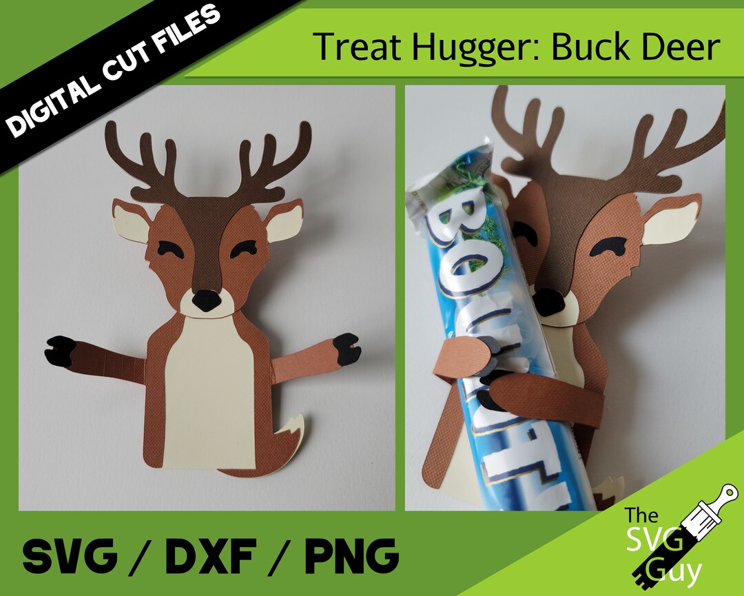 Treat Hugging Buck Deer Digital File | Gift Card Hugger Party Favor ...