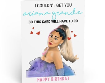 Ariana Grande Birthday Card - Etsy Australia