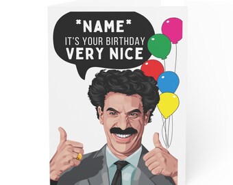 Funny Borat Card - Etsy