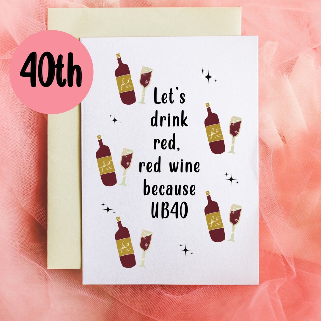 40th UB40 Funny Birthday Card Unique Card Send Your Card - Etsy