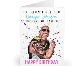 Dwayne Johnson Birthday Card - Etsy