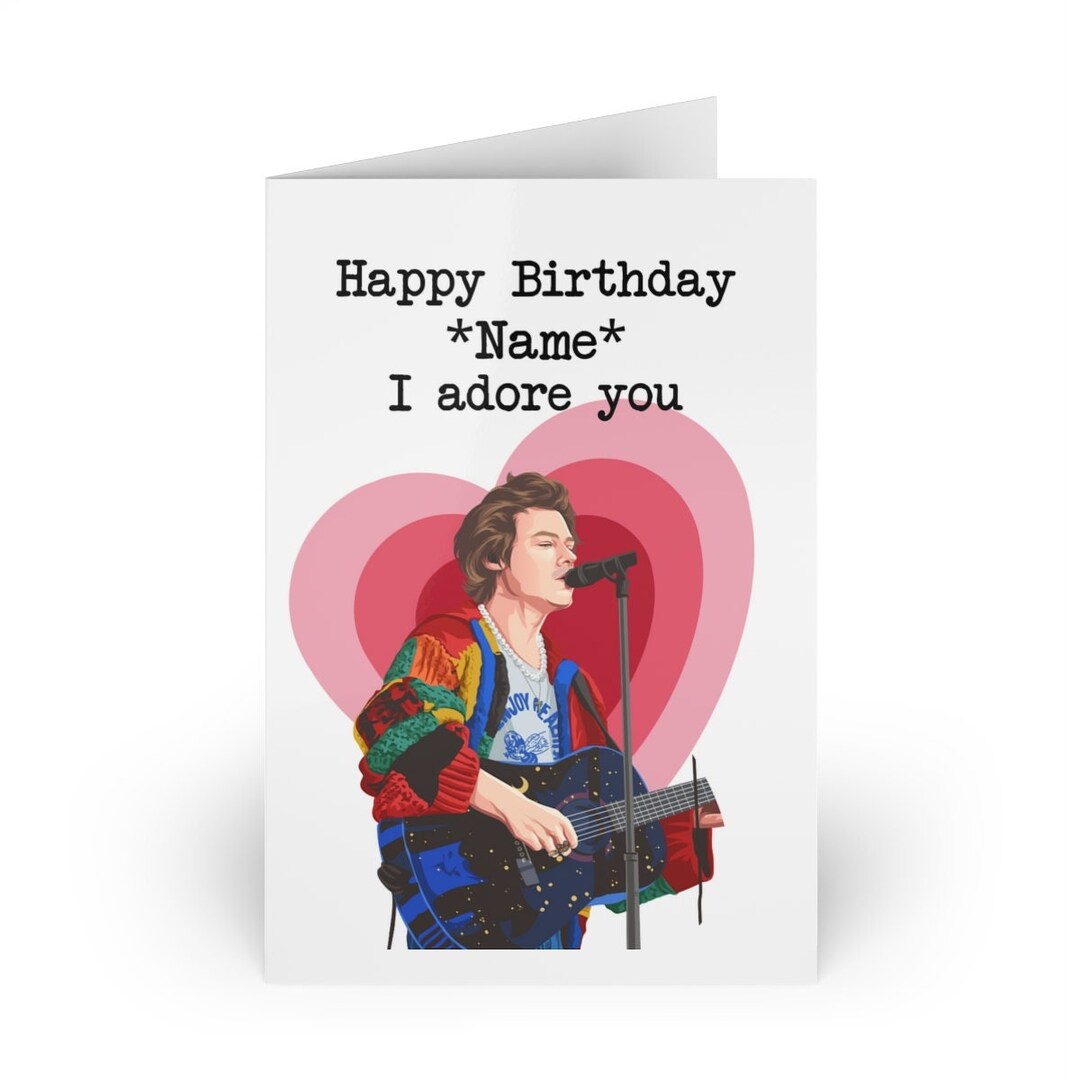 Personalised Harry Styles Birthday Card Greeting Card Any - Etsy Australia