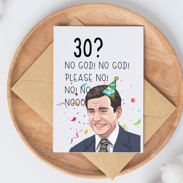 Michael Scott 30th Birthday Cards - Etsy