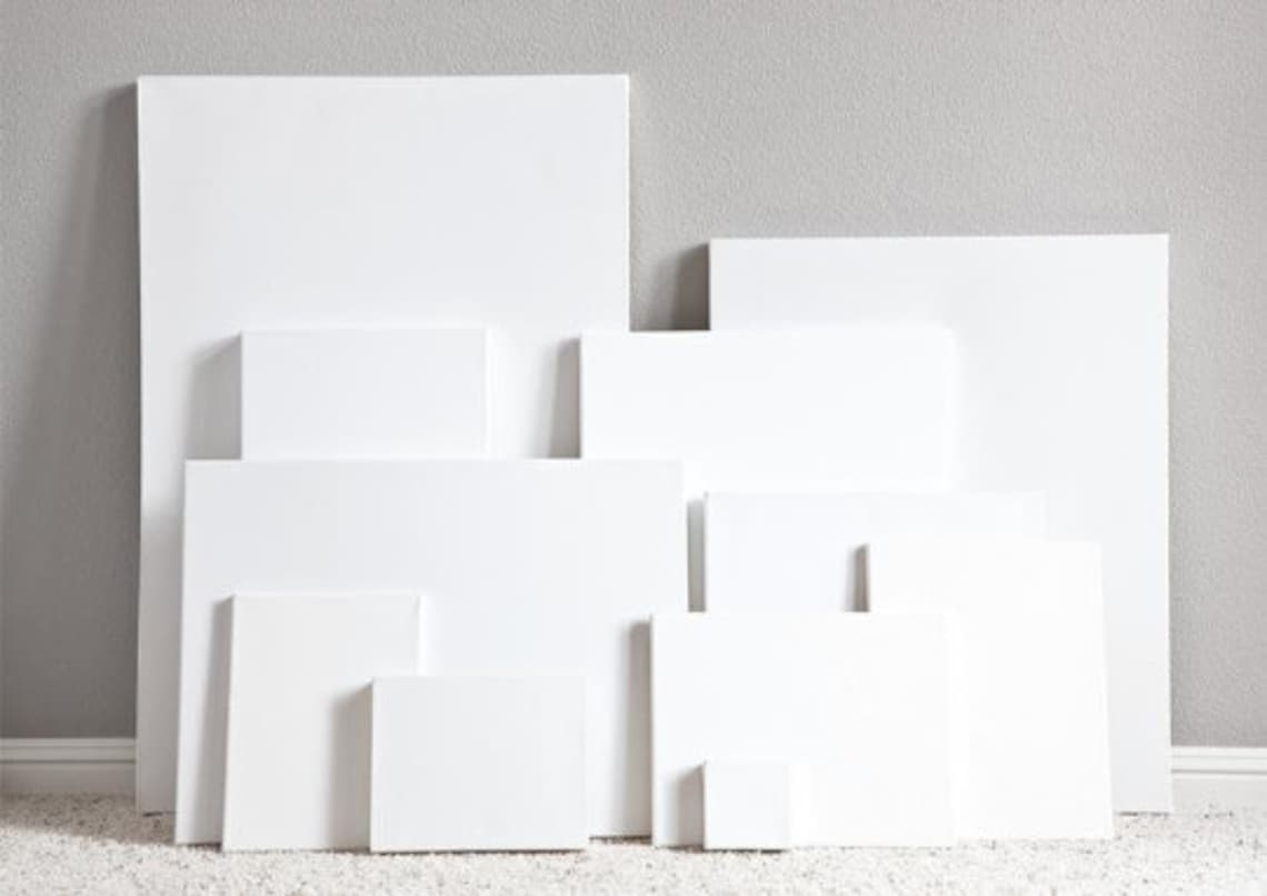 Canvas for Oil Paint Primed Canvas Set 4 Blank Stretched - Etsy