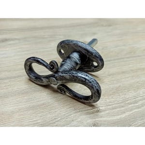 Hand-forged Drawer Pull - Rustic Blacksmith Metal Knob, Unique Loop Handle for Home Decor ...