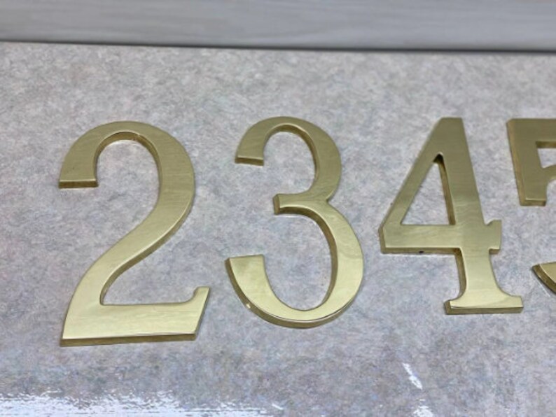 Modern Floating Metal House Numbers Gold From 0 to 9, Address Signs - Etsy