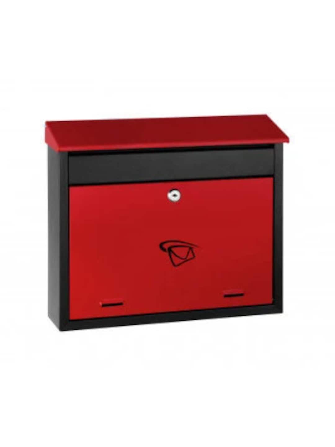 Modern Metal Mailbox With Lock Sleek Curbside Mail Holder Home Security ...