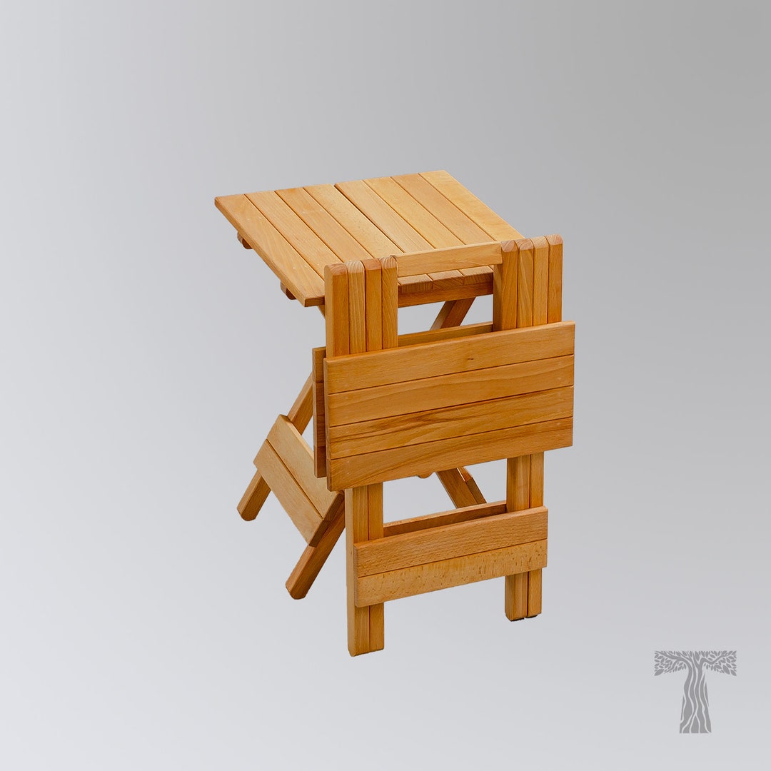 Wooden Folding Stools ,two Small Wooden Stool,mini Folding Chair for ...