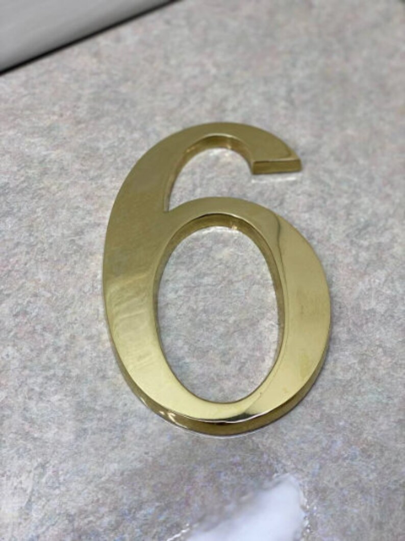 Modern Floating Metal House Numbers Gold From 0 to 9, Address Signs - Etsy