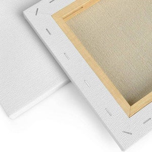 Canvas for Oil Paint, Primed Canvas Set 4 Blank Stretched Cotton Canvas ...