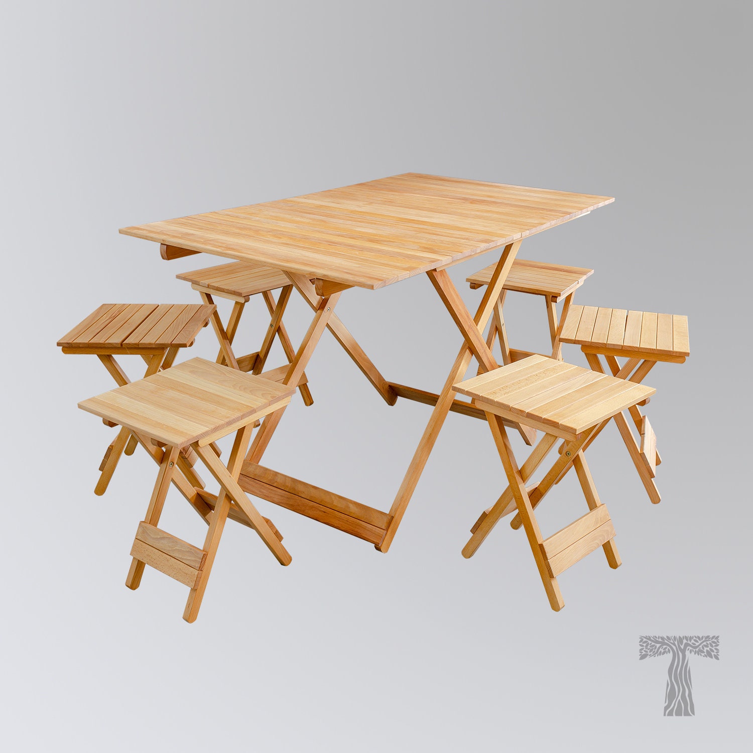 Folding Table L Wooden Folding Picnic Table / Car - Etsy