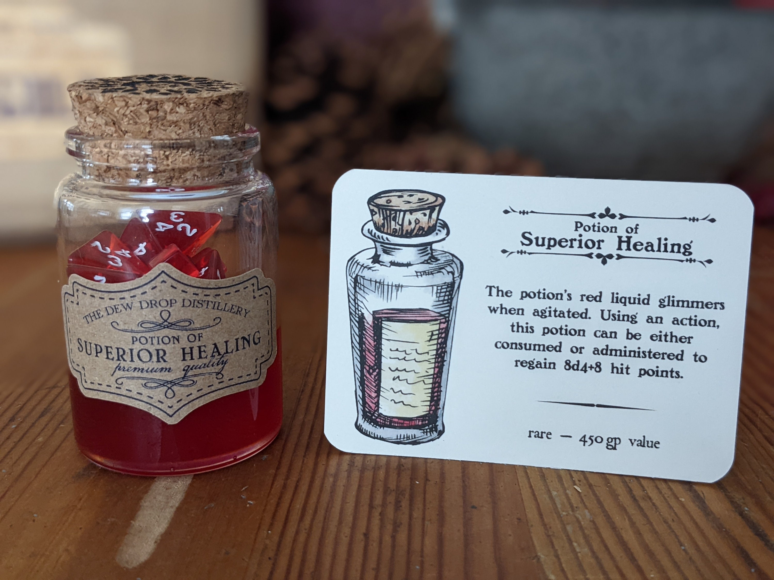 D&D Potion of Healing All Rarities - Etsy
