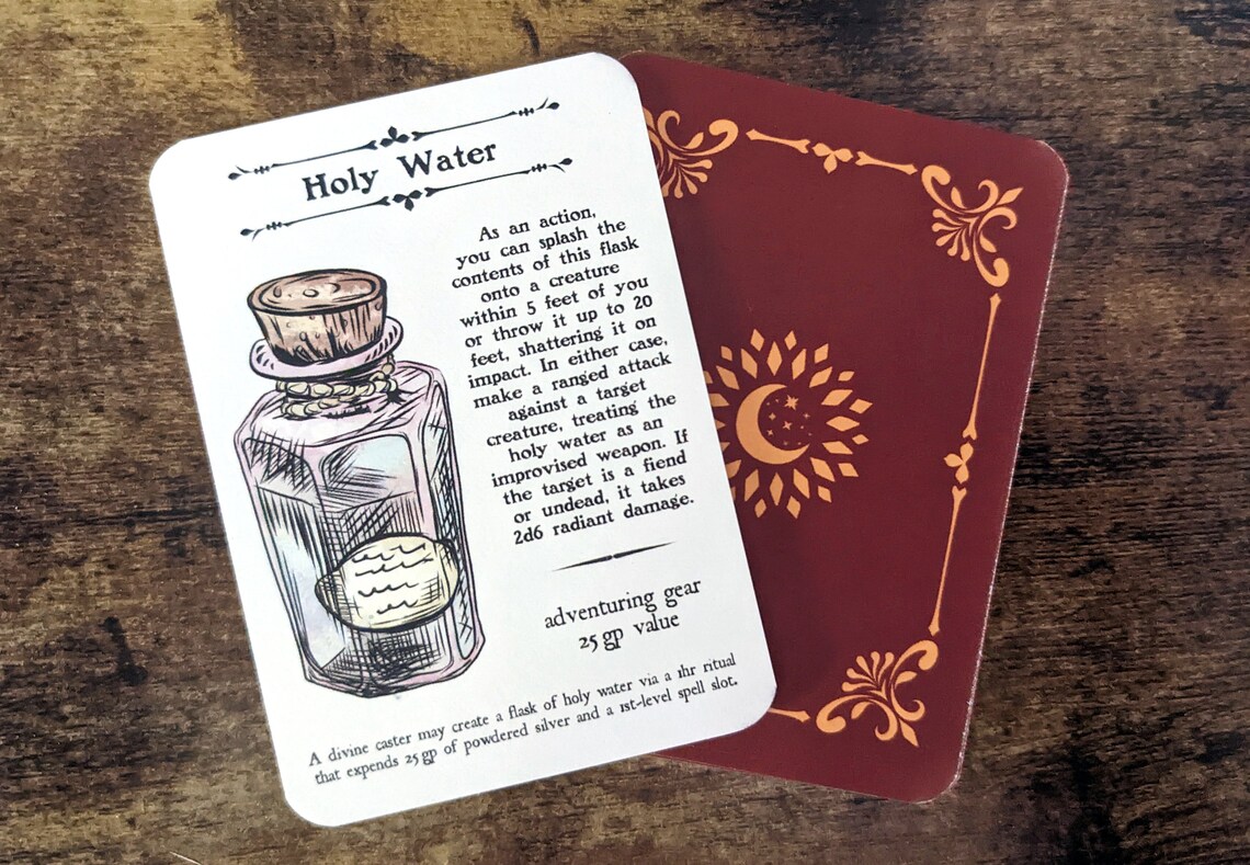 Adventuring Gear: D&D Item Card Packs - Etsy