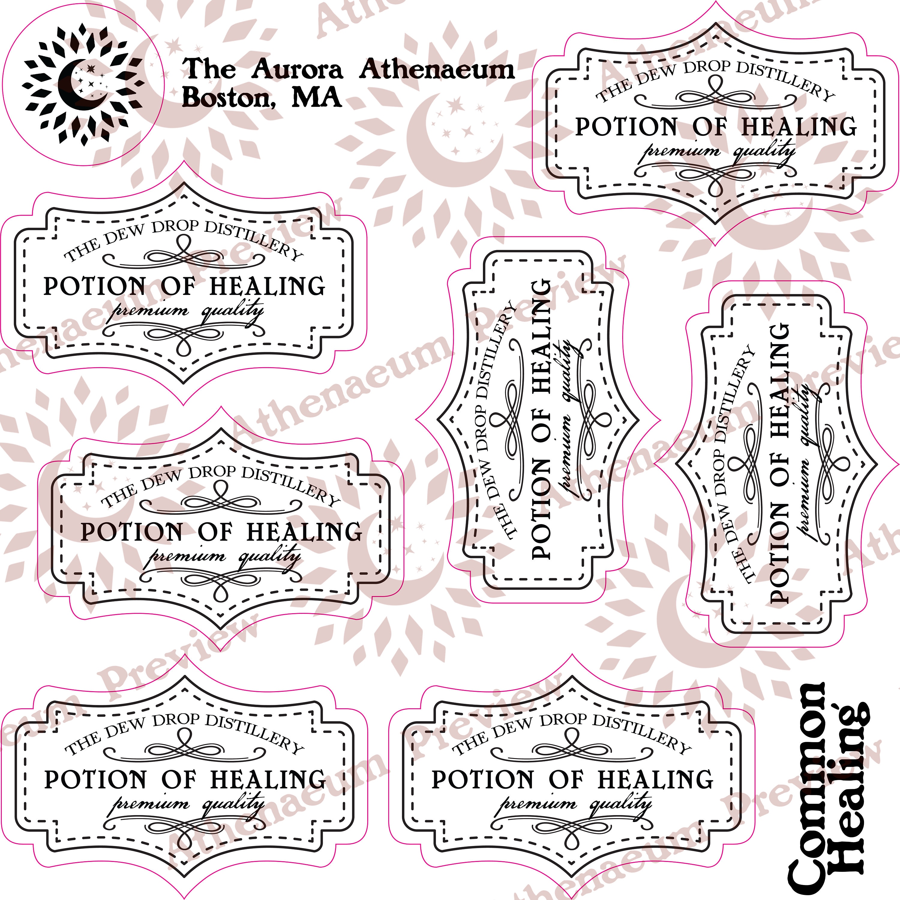 D&D Potion Label Sticker Sets - Etsy