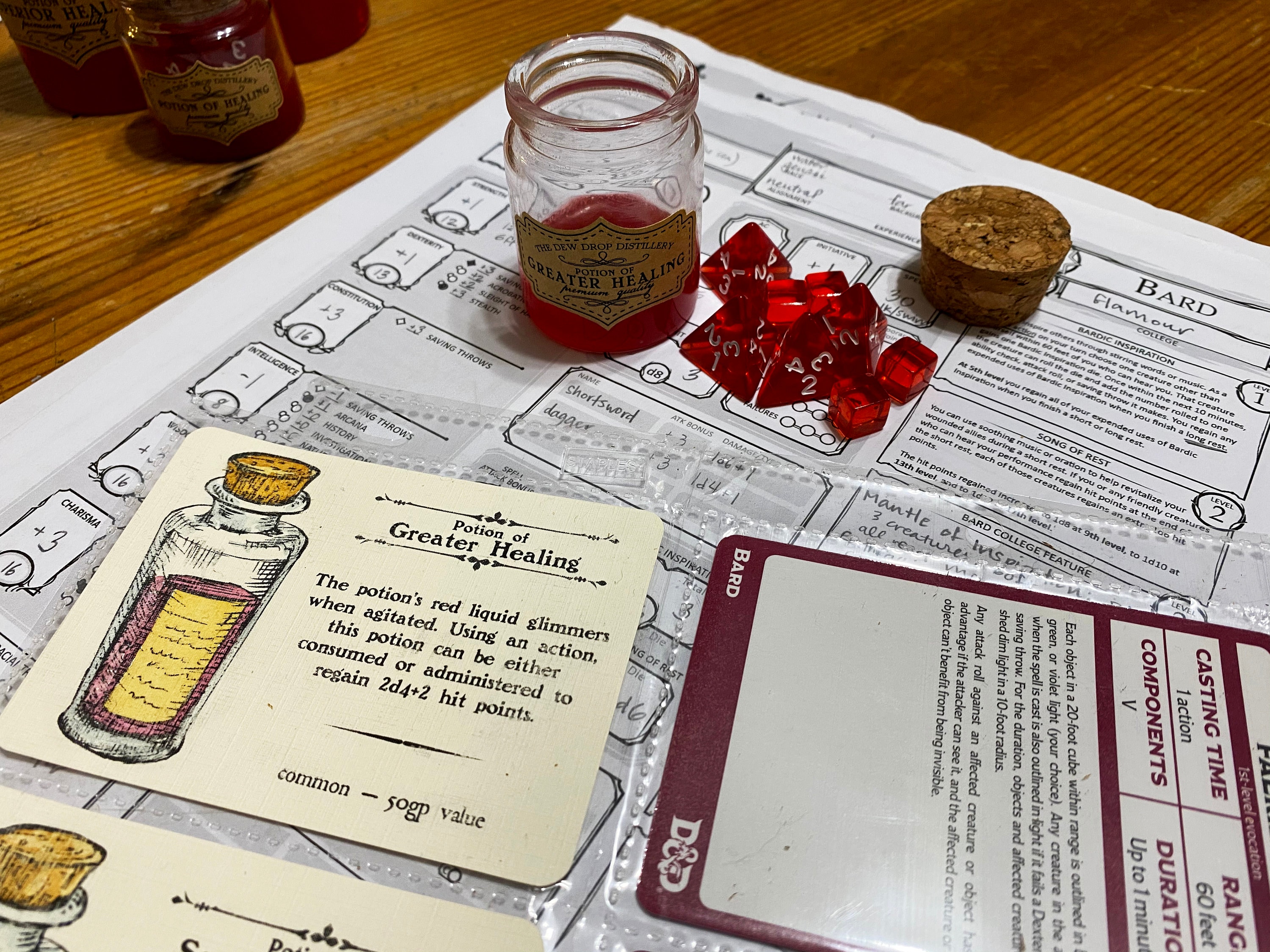 D&D Potion of Healing Complete Set | Etsy