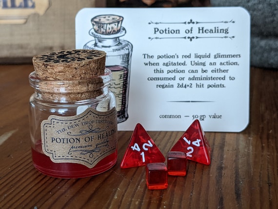 D&D Potion of Healing All Rarities - Etsy
