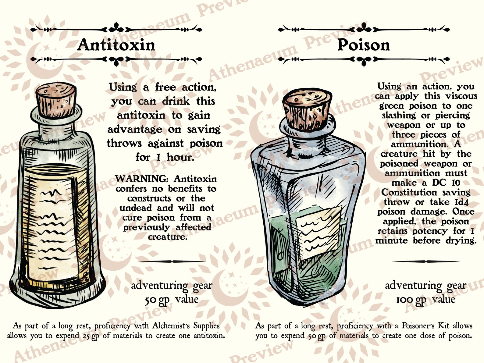 Adventuring Gear: D&D Item Card Packs - Etsy