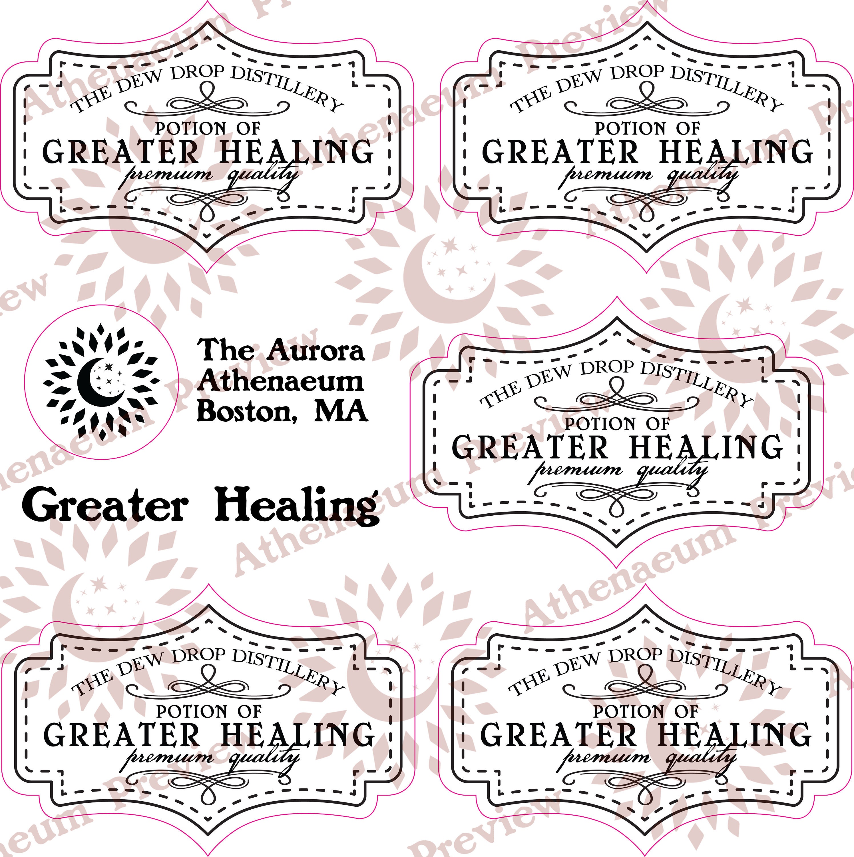 D&D Potion Label Sticker Sets - Etsy