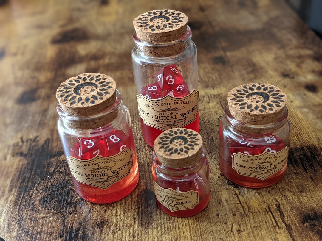 Pathfinder 1e Potions of Cure Wounds, Complete Set - Etsy