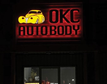 Back Lit Logo Sign - Etsy