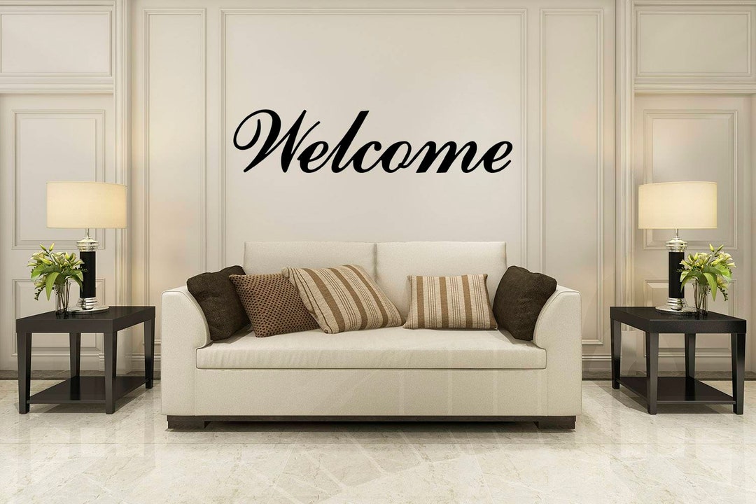 Welcome Metal Wall Sign-welcome Metal Wall Art, Welcome Metal Wall ...