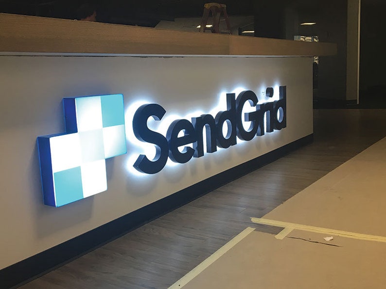 Stainless Steel Halo Lit Letters - Etsy