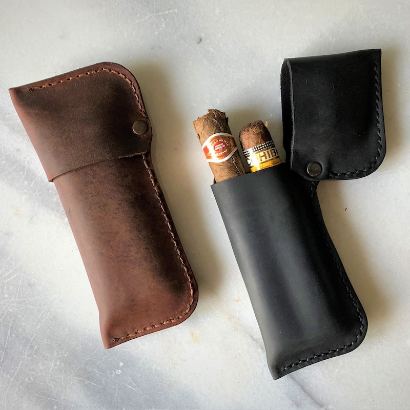Leather Cigar Case - Etsy