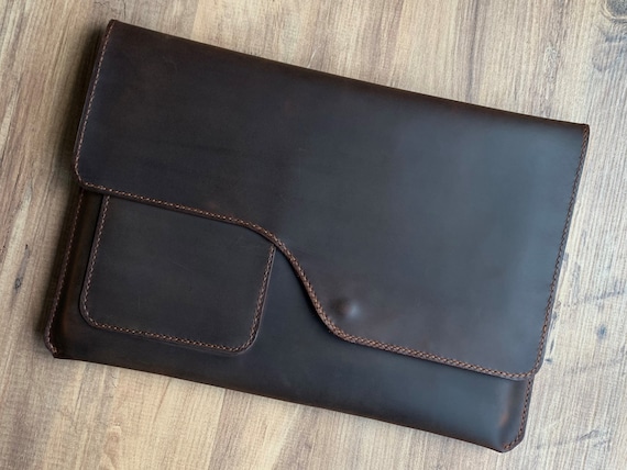 Leather Laptop Cover Personalized Leather Sleeve Handmade | Etsy