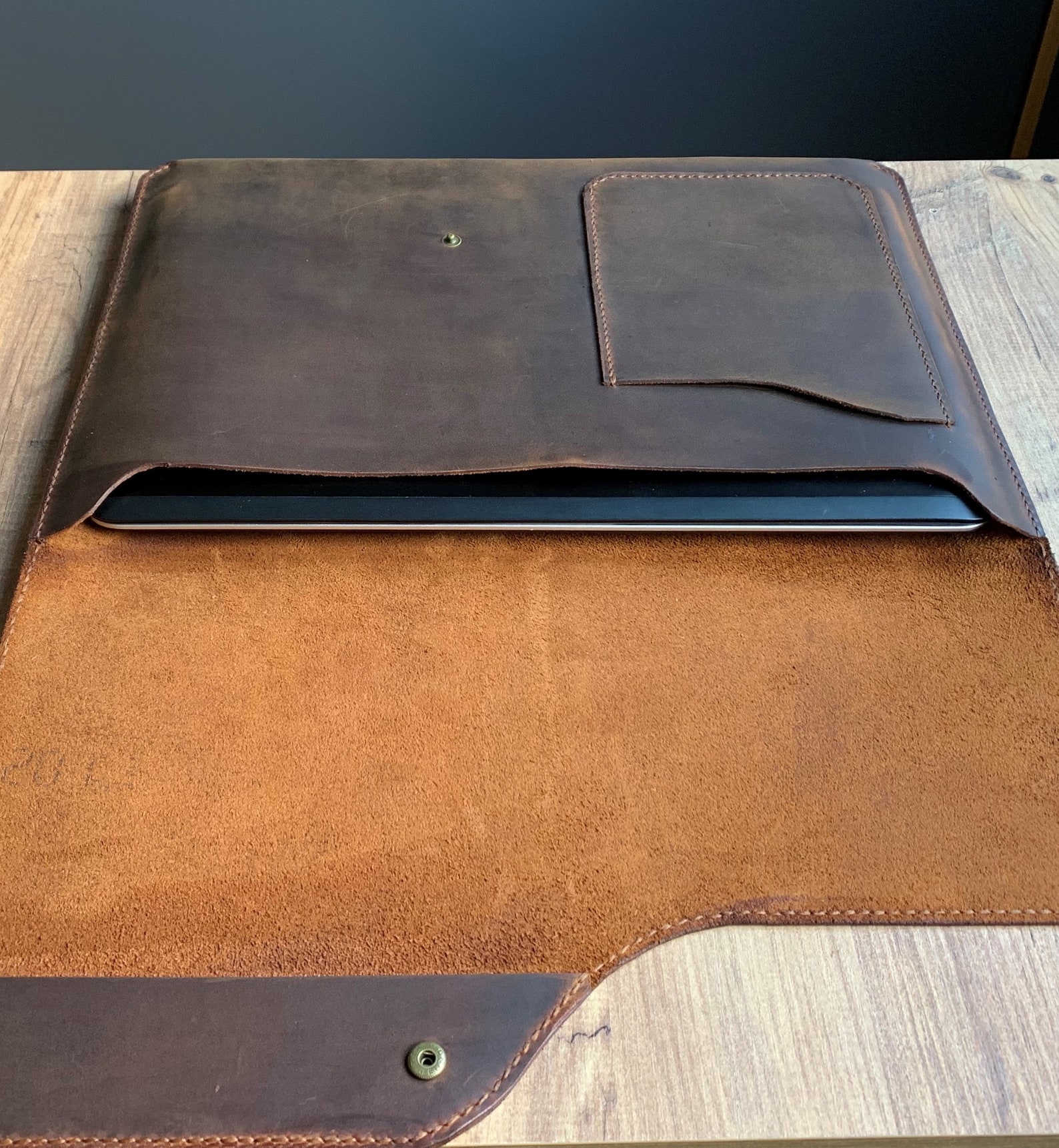 Leather Laptop Cover Personalized Leather Sleeve Handmade | Etsy