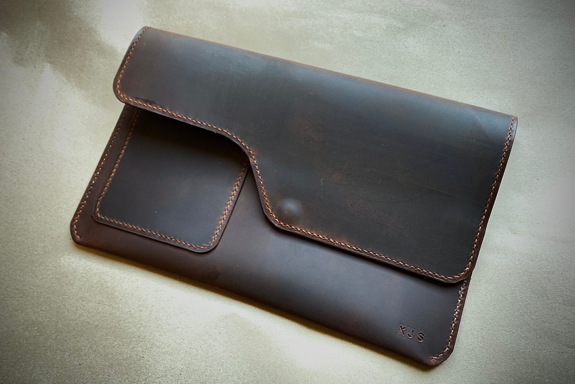 Leather Laptop Cover Personalized Leather Sleeve Handmade | Etsy