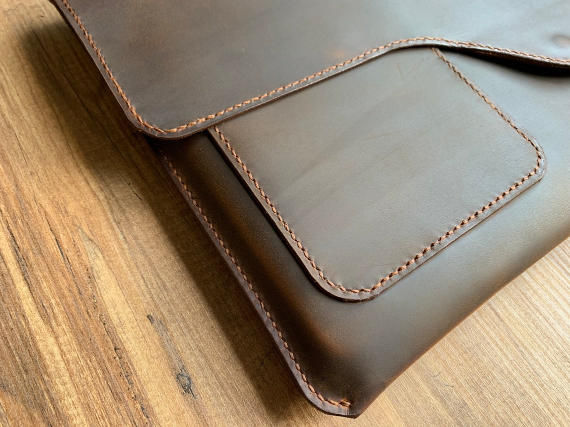 Leather Laptop Cover Personalized Leather Sleeve Handmade | Etsy