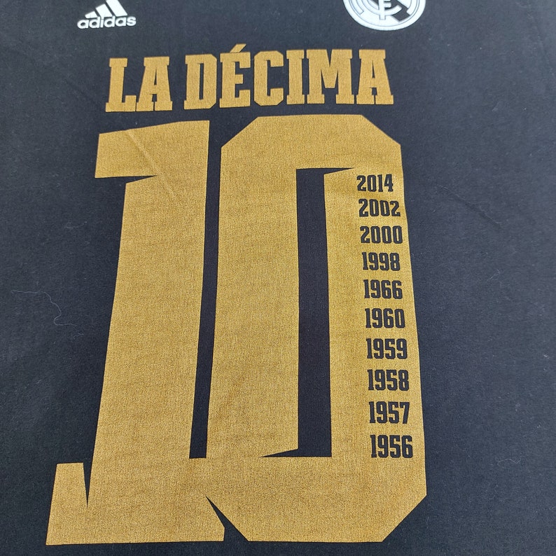 Adidas REAL MADRID T-shirt La Decima 10 Champions League - Etsy