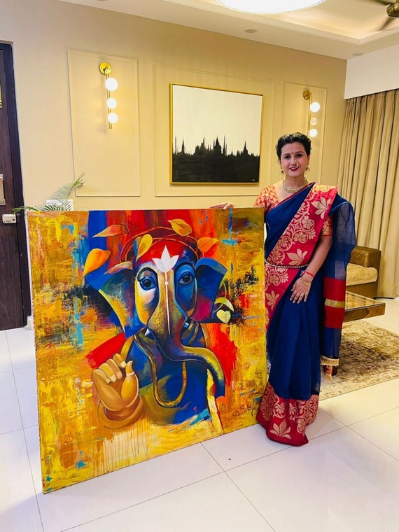 LORD GANESHA PAINTING - Etsy