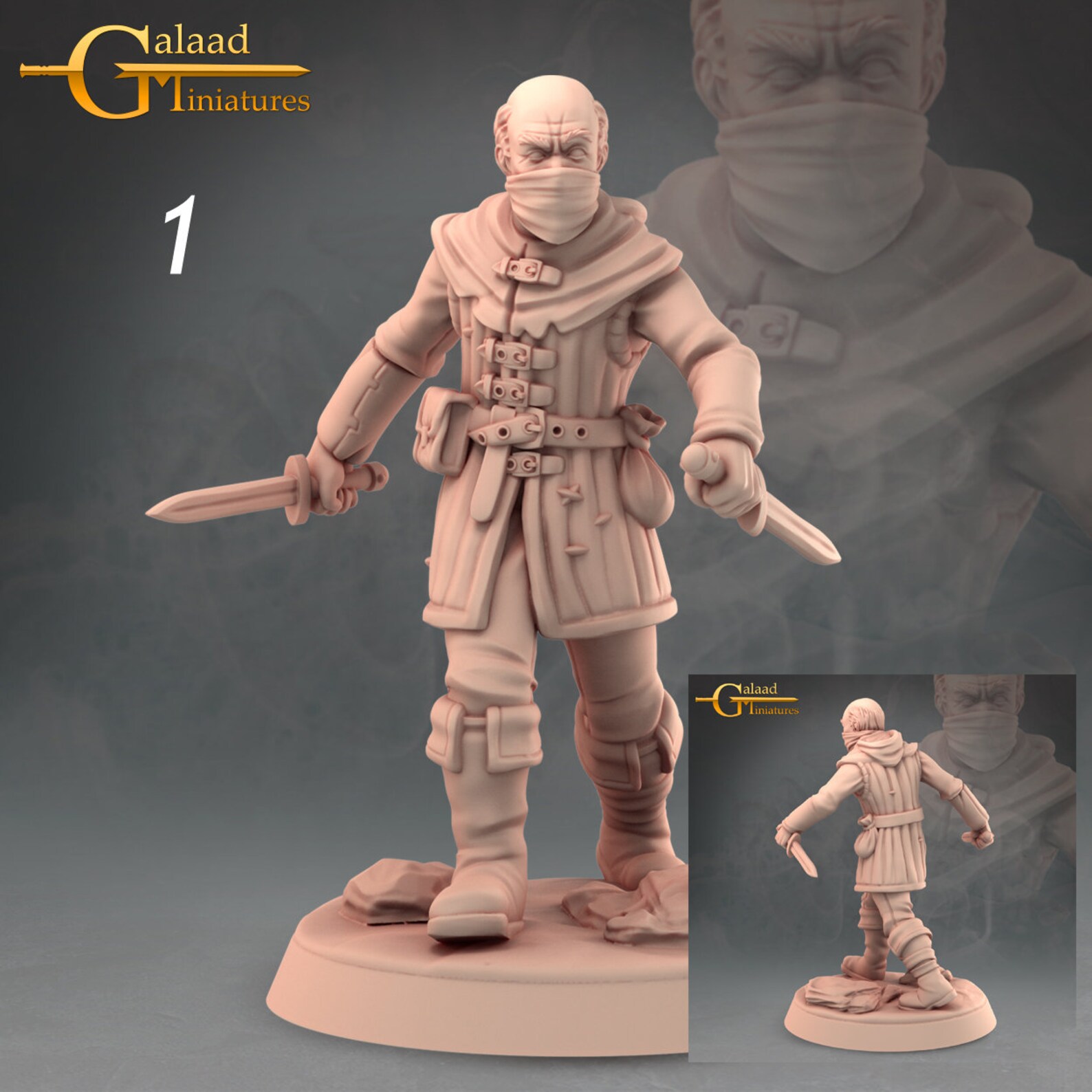 Fantasy Bandit Collection 3D Printed Resin Tabletop RPG - Etsy
