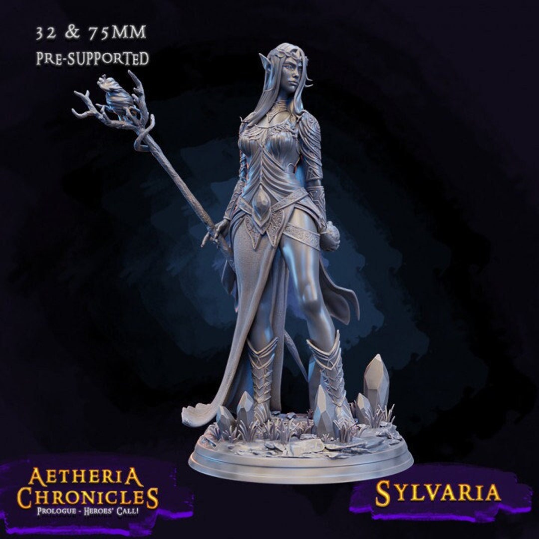 Sylvaria, Aetheria Chronicles - 3D Printed Resin Tabletop RPG Miniature ...