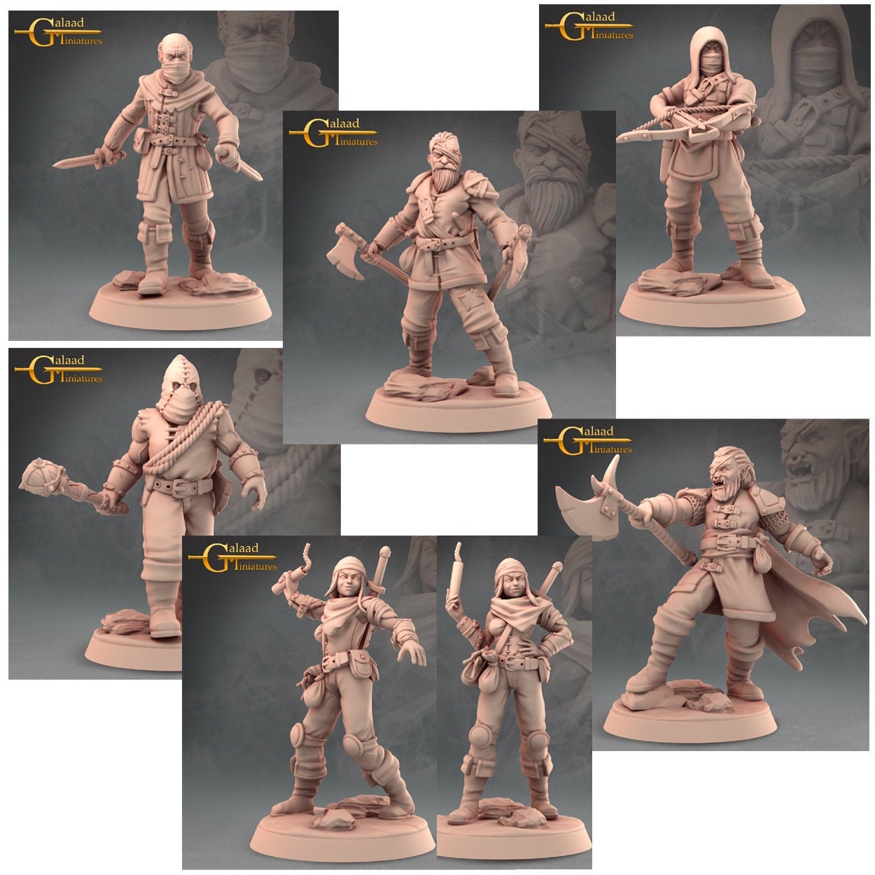 Fantasy Bandit Collection 3D Printed Resin Tabletop RPG | Etsy