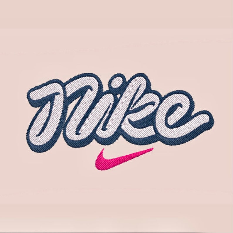 NIKE CURSIVE embroidery design file pes vp3 dst jef xxx exp | Etsy