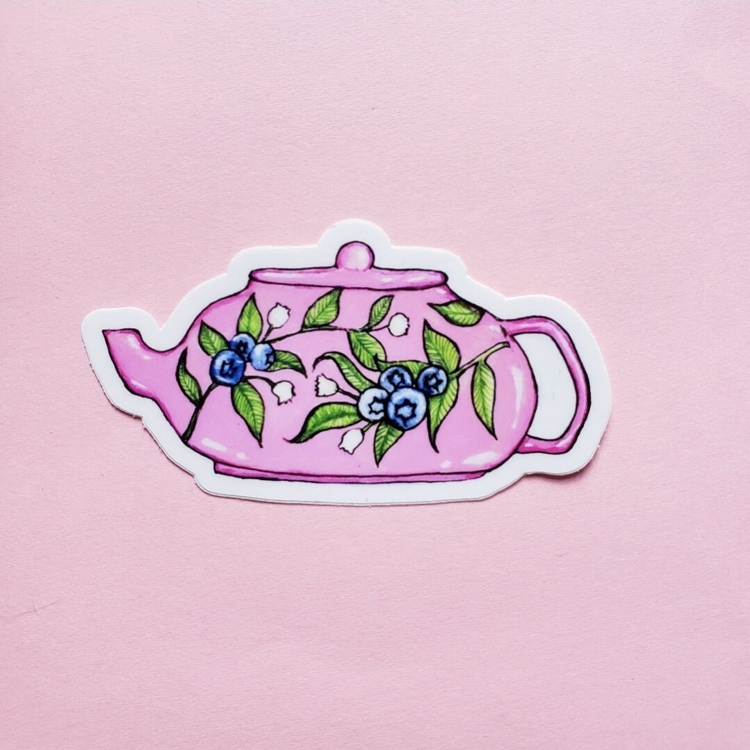 Teapot Stickers | Vinyl Sticker Pack | Cute Tea Gift | Vintage Retro ...