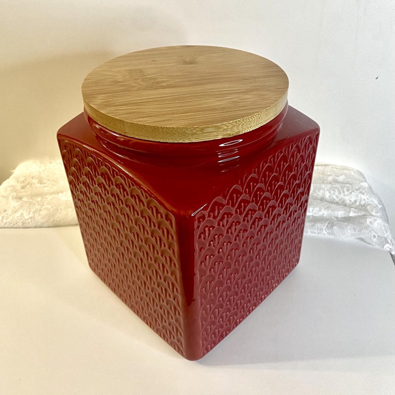 Red Cookie Jar - Etsy