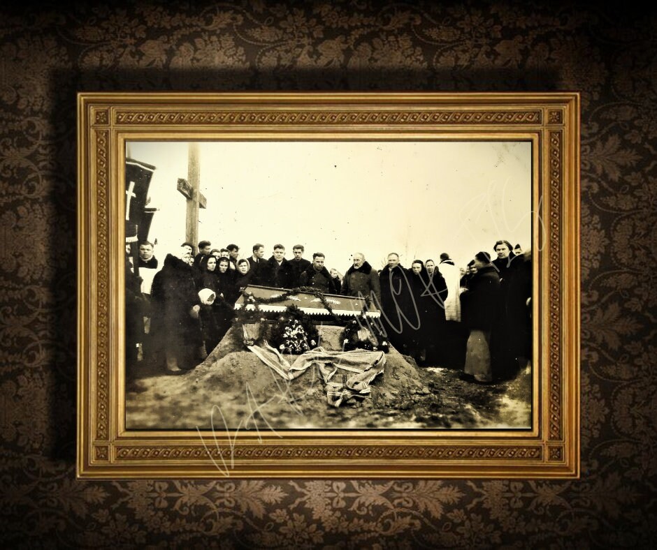 Original Vintage Photography Print Funeral Ceremony Old - Etsy