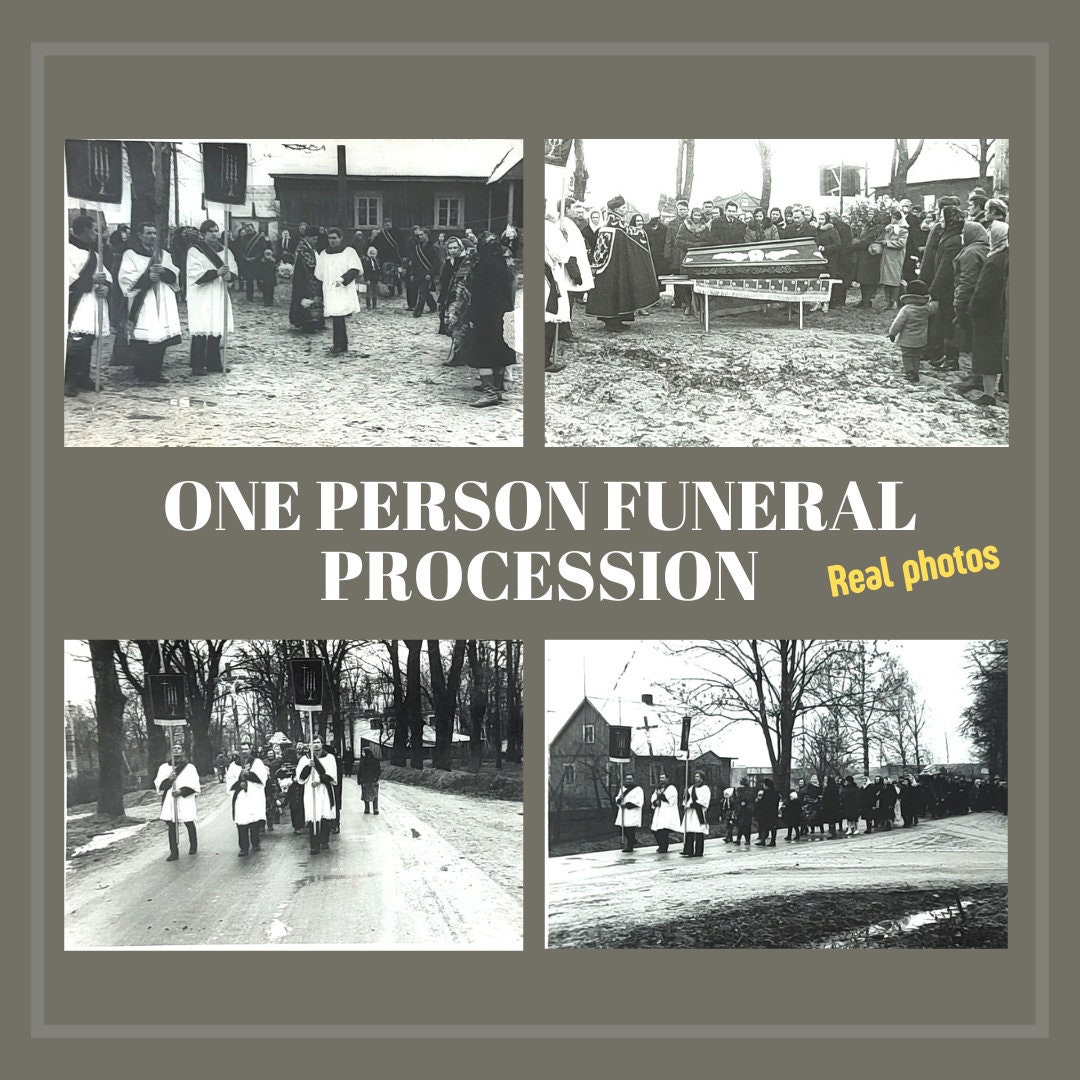 Same Person Funeral Ceremony Original Vintage Photo Set of 4 Sepulture ...